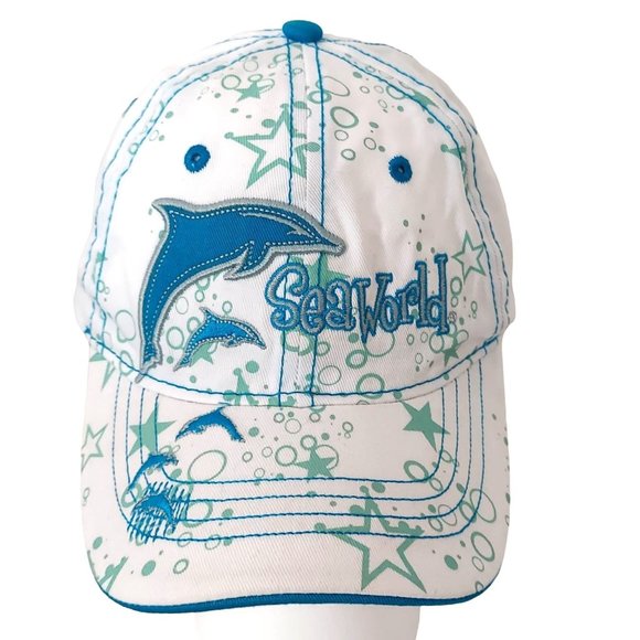 Seaworld | Accessories | Seaworld Hat Youth White Blue Whale ...